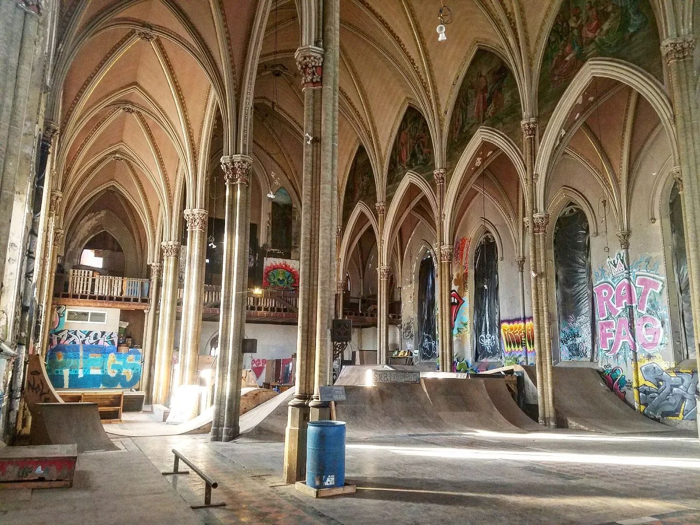 Skate park within former church burns down in St. Louis | News | Archinect