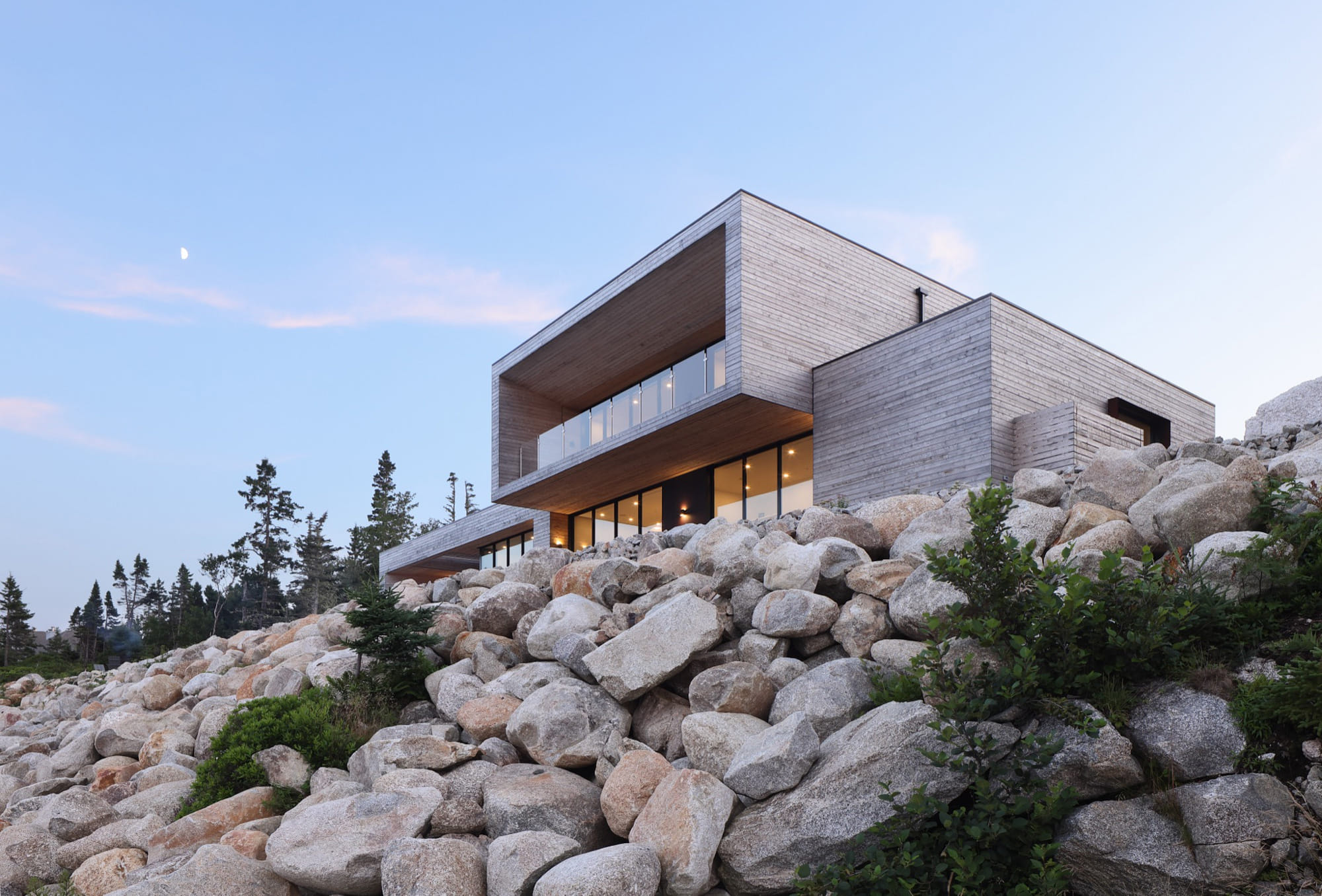 Coastal Nova Scotia home ‘emerges from rocky terrain,’ designed by Omar ...