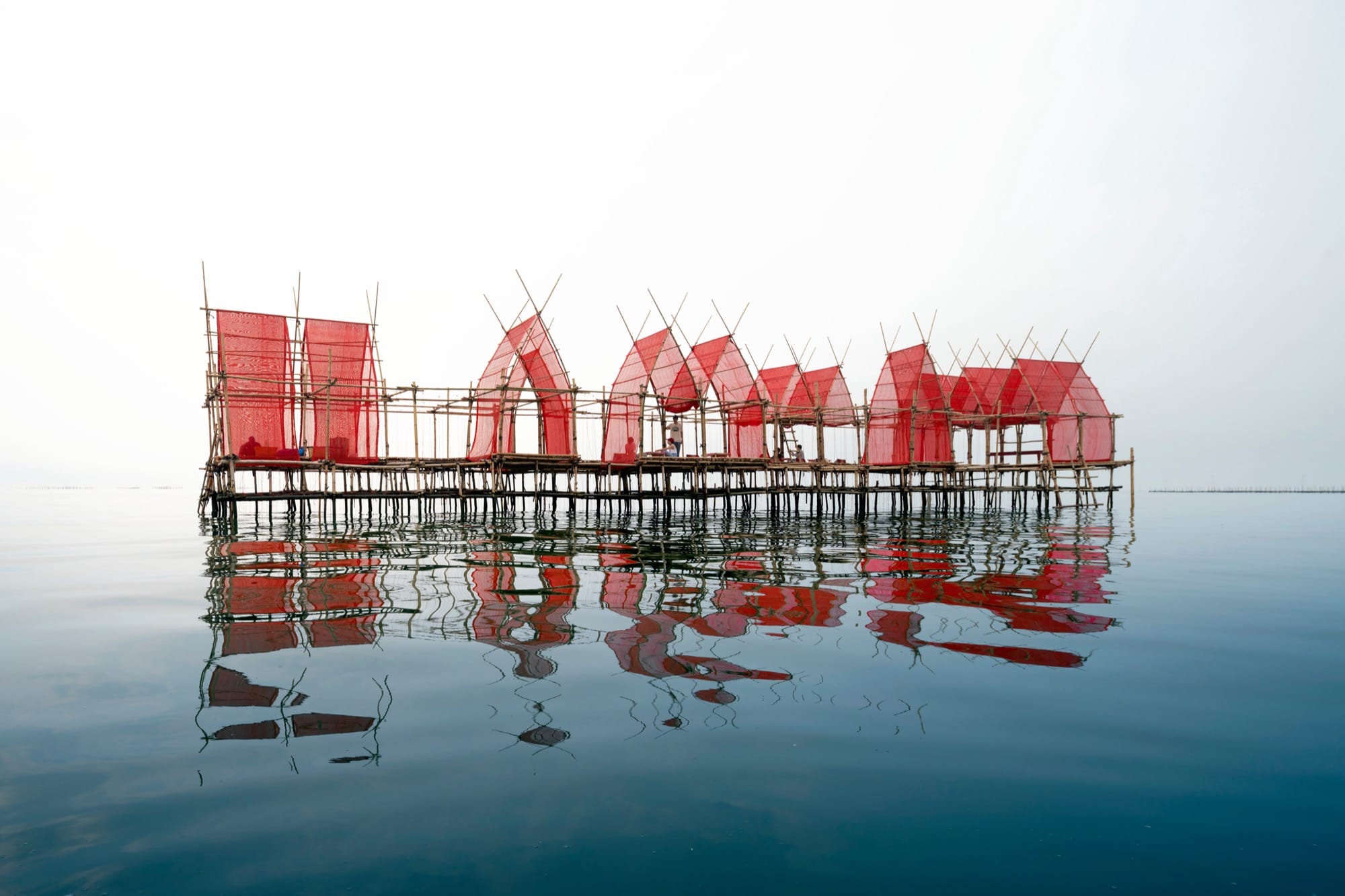 Chat Architects completes a bamboo pavilion for oyster fishermen off ...