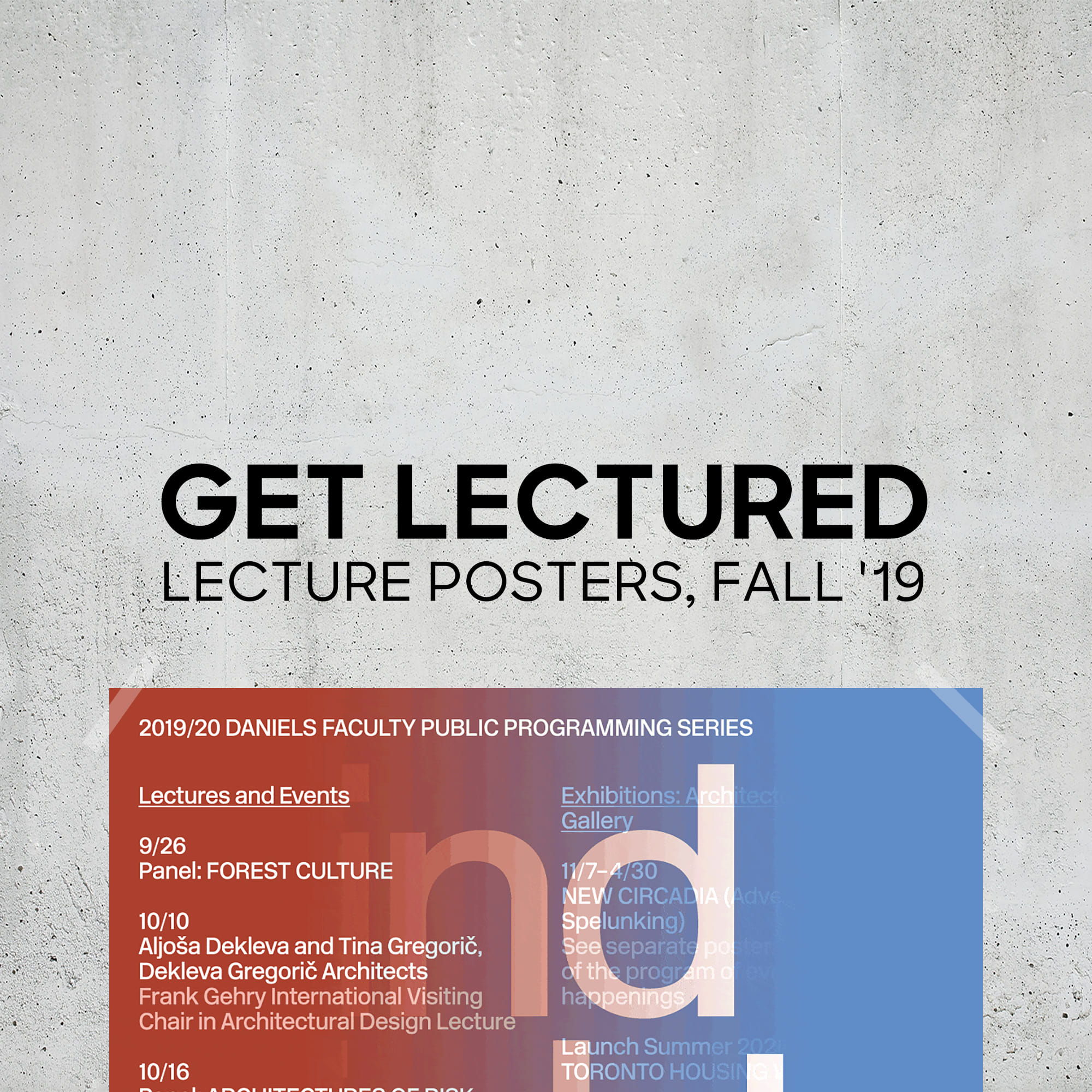 The most popular Fall '19 architecture school lecture poster is ...