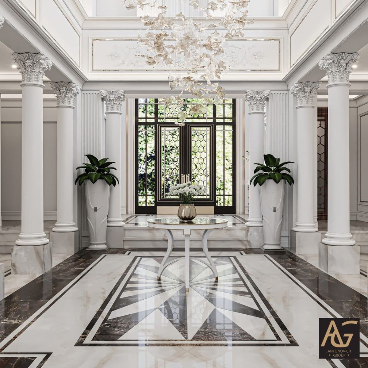 Luxury Villa Courtyard Interior Design | Luxury Antonovich Design ...