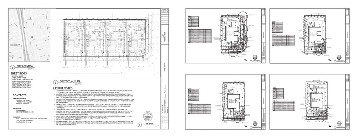 Landscape planting plan for construction document set | Abigail Laeno ...