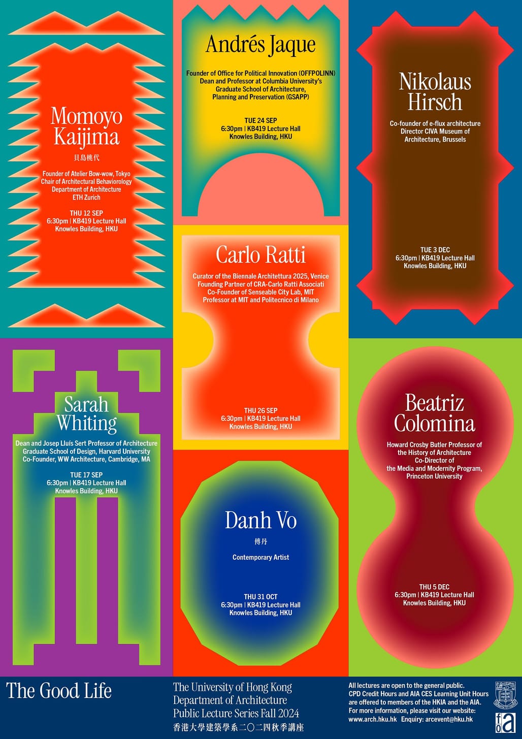 The most popular Fall '24 architecture school lecture poster designs ...