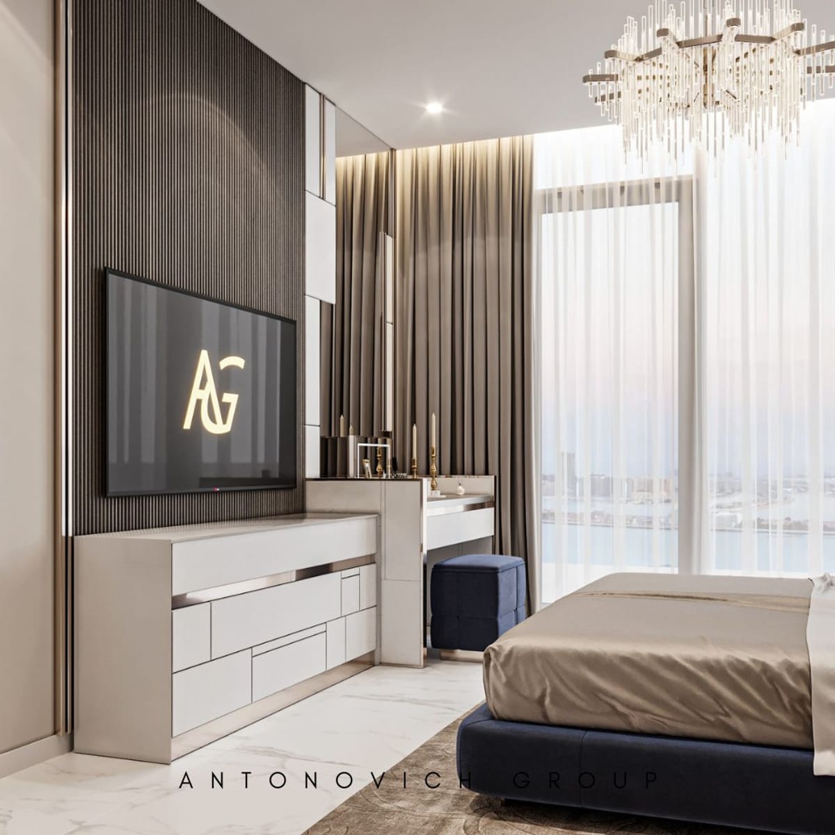 Master Bedroom Interior Design Solution | Luxury Antonovich Design ...