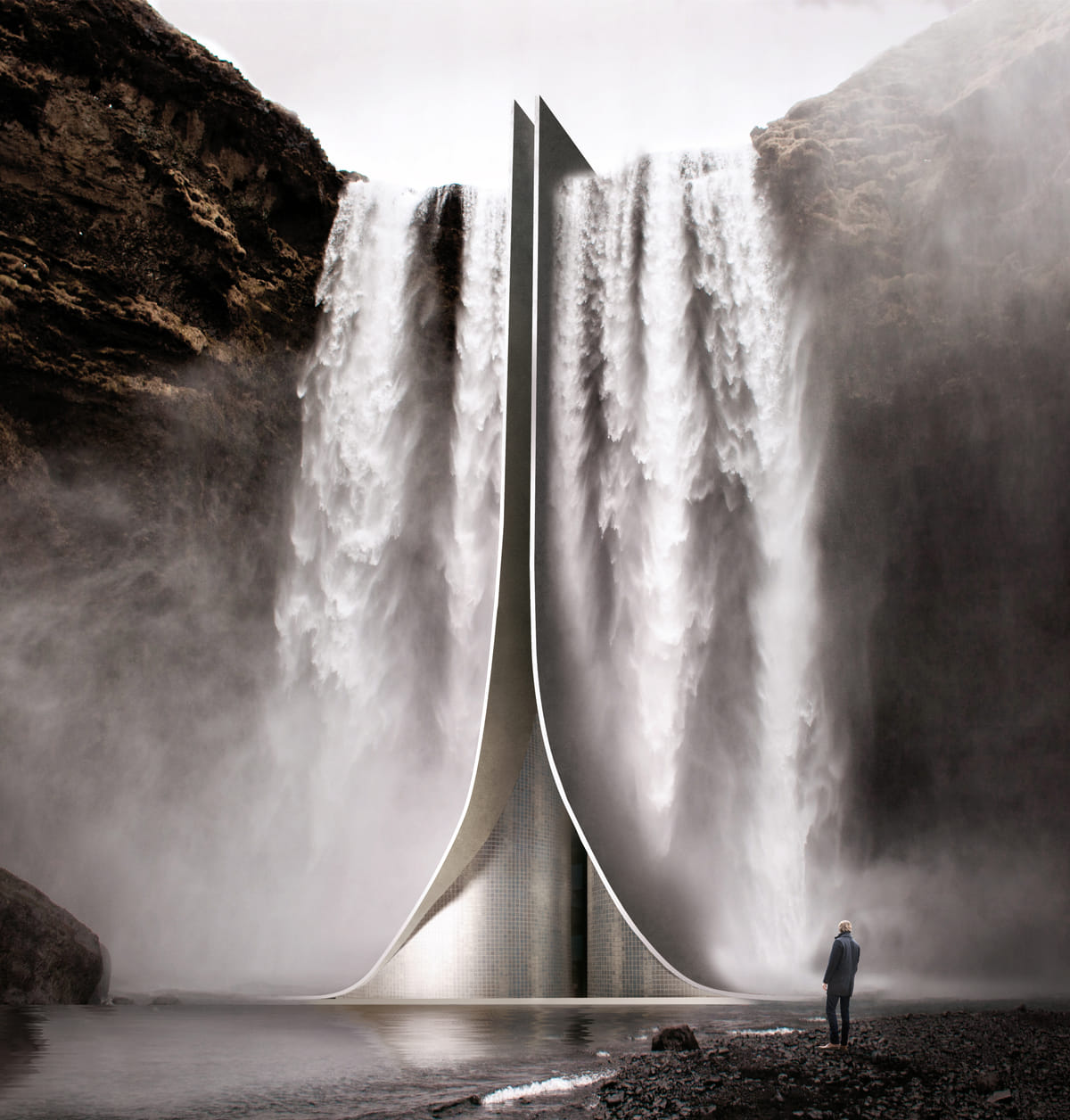 Waterfall Temple | Antireality | Archinect