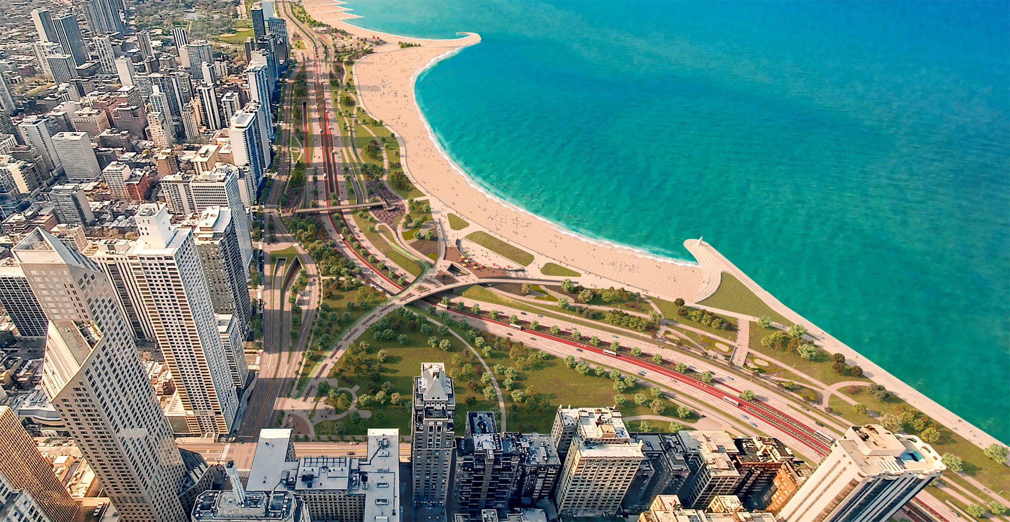 Chicago releases updated designs of the 'Revive the Drive' lakefront ...