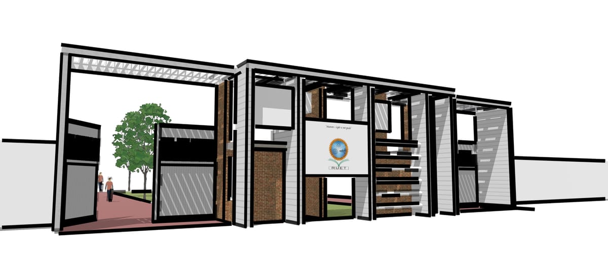 Design Of RUET Gate. | Mouluda Mannan | Archinect