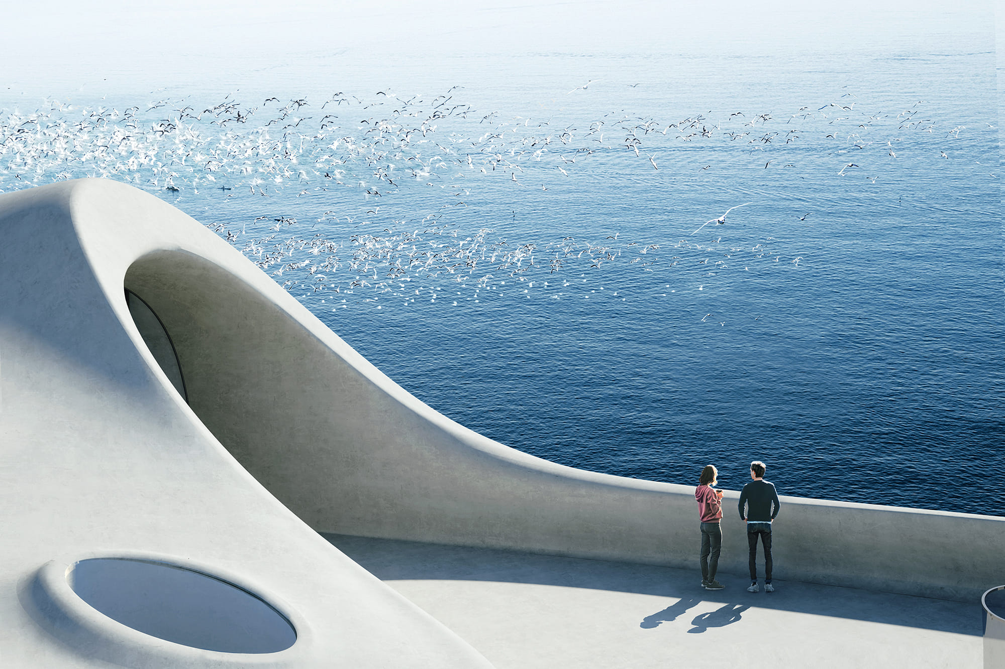 MAD Architects' "Wormhole Library" offers open-air performance space ...