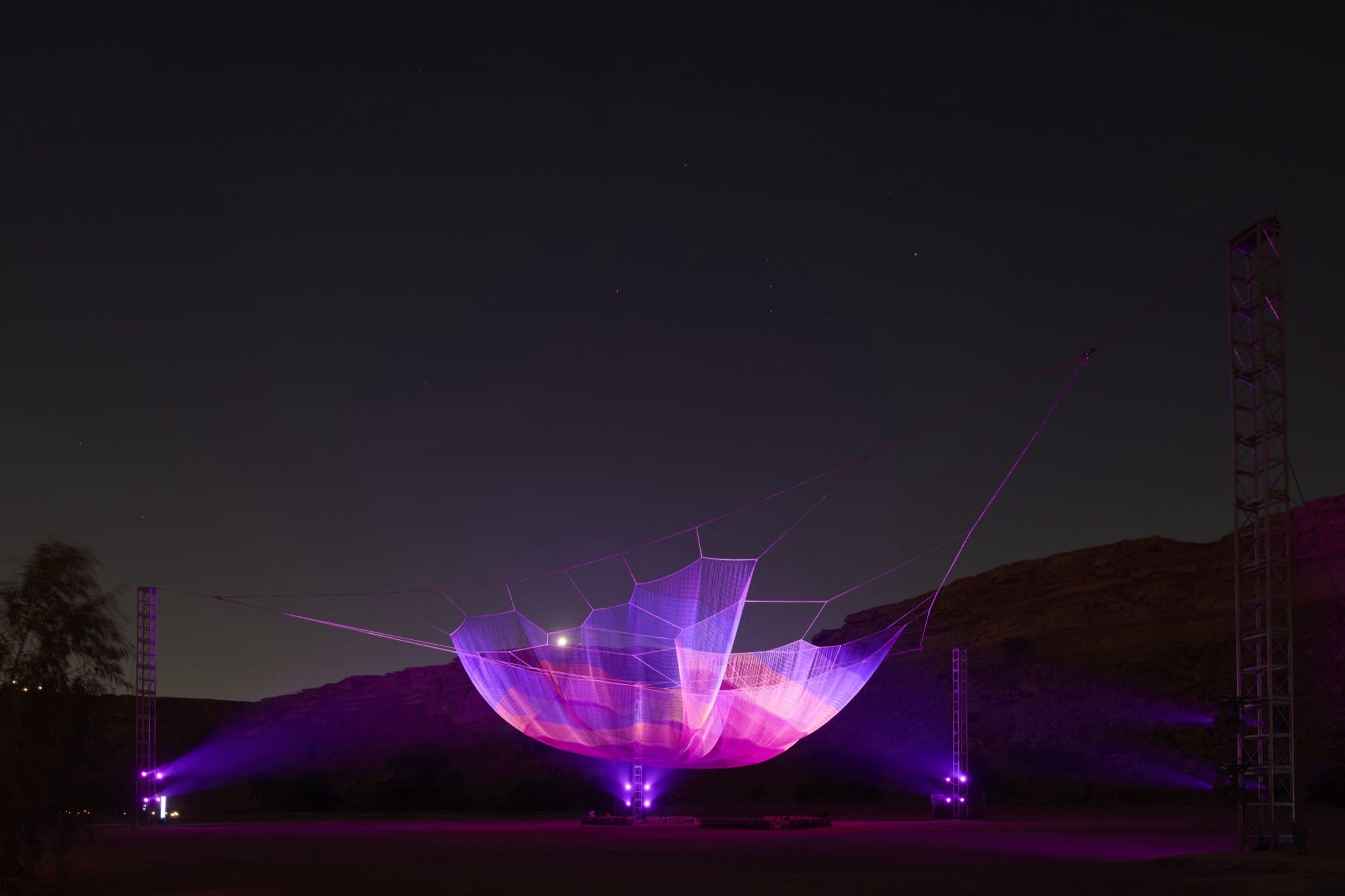 Janet Echelman completes rippling sculpture in Riyadh informed by ...