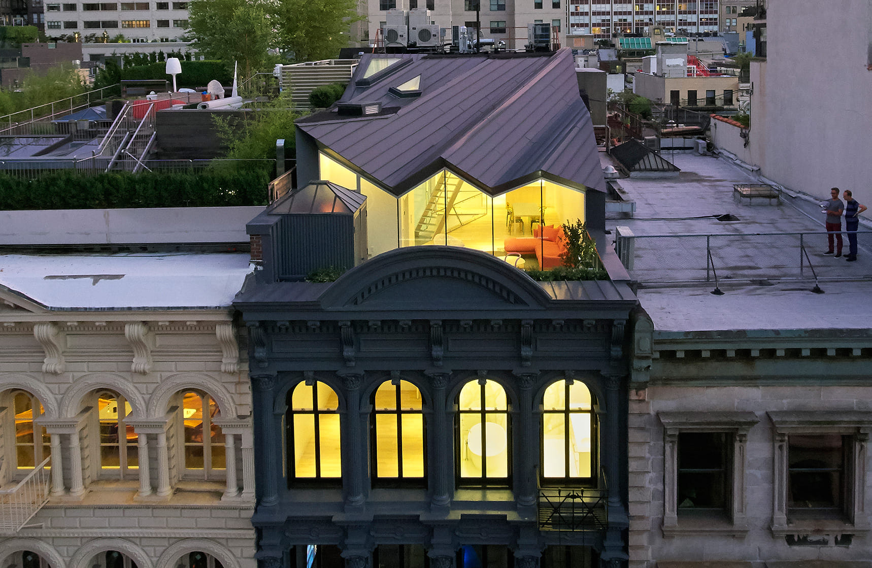 Behind the façade: WORKac's hidden penthouse, 3D-modelled capitals, and ...
