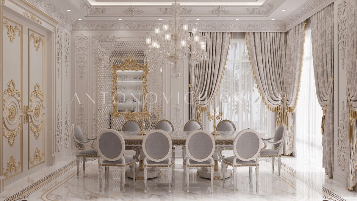 Luxury Dining Room with Functional Layout | Luxury Antonovich Design ...