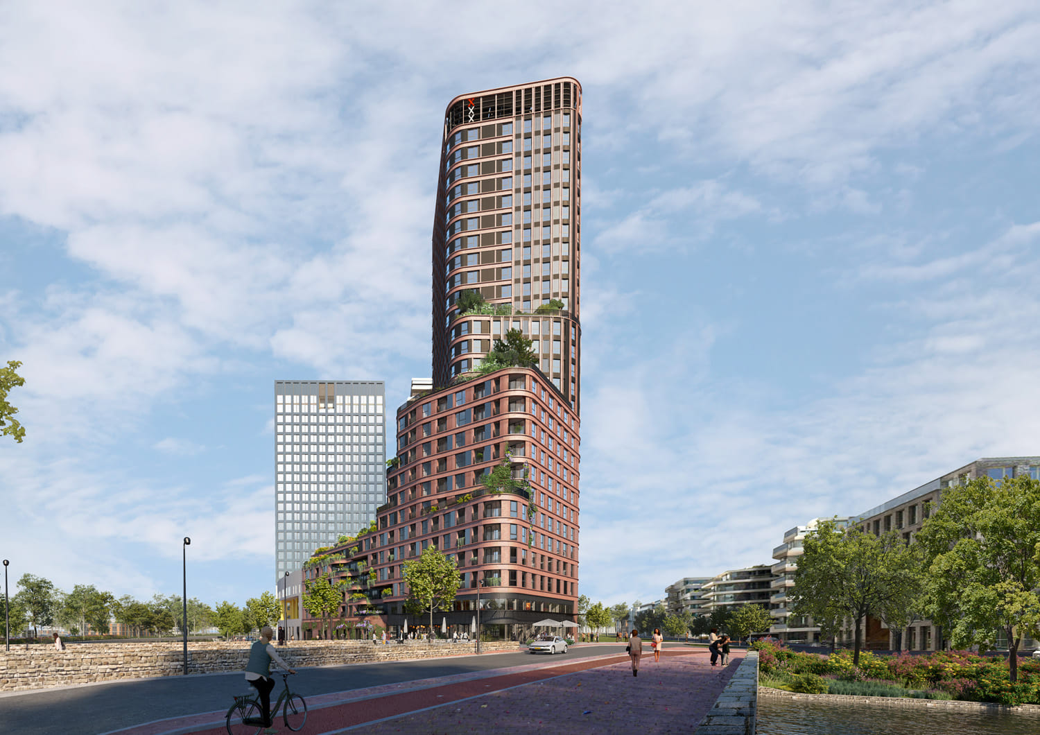 Construction to begin on 'energy-positive' brick tower by Mecanoo in ...