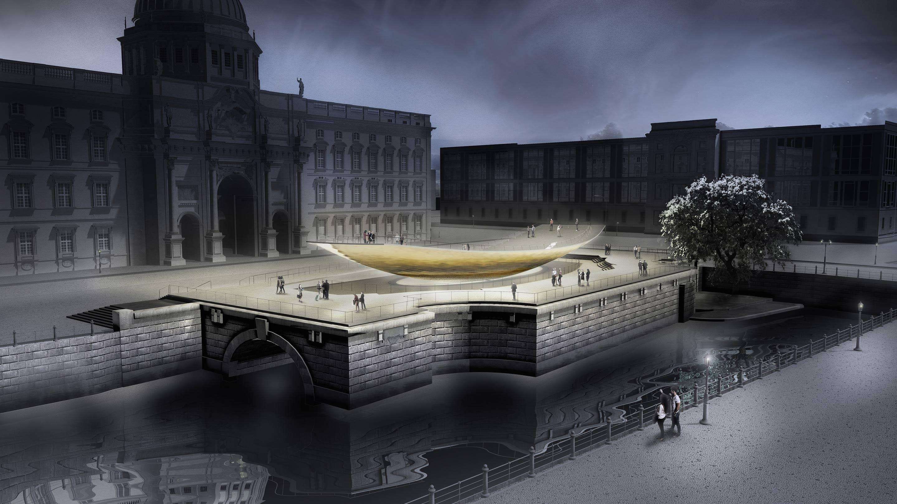 Berlin's Unity Monument 'seesaw' finally breaks ground | News | Archinect