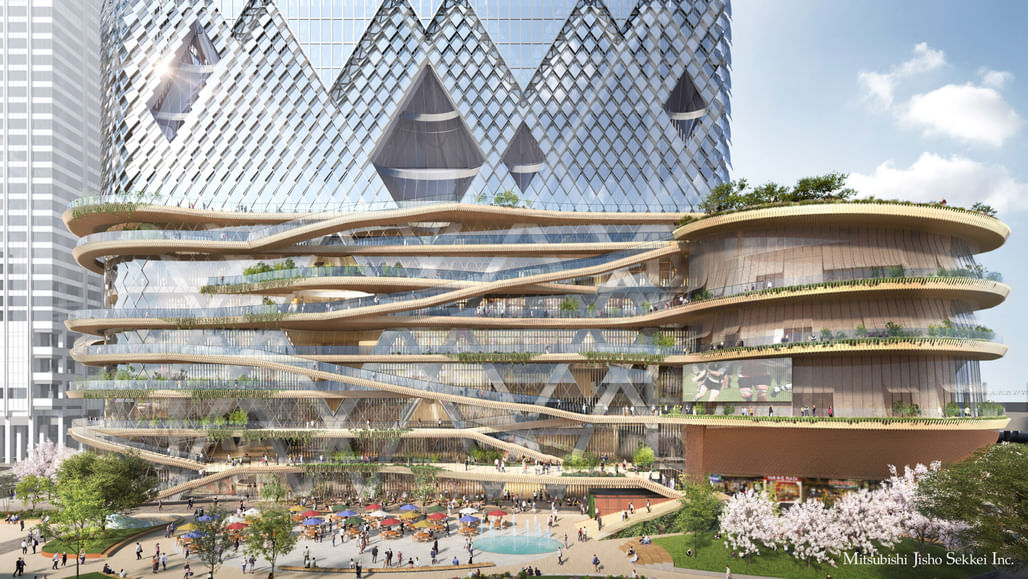 A massive redevelopment project in Tokyo, by Sou Fujimoto and others ...