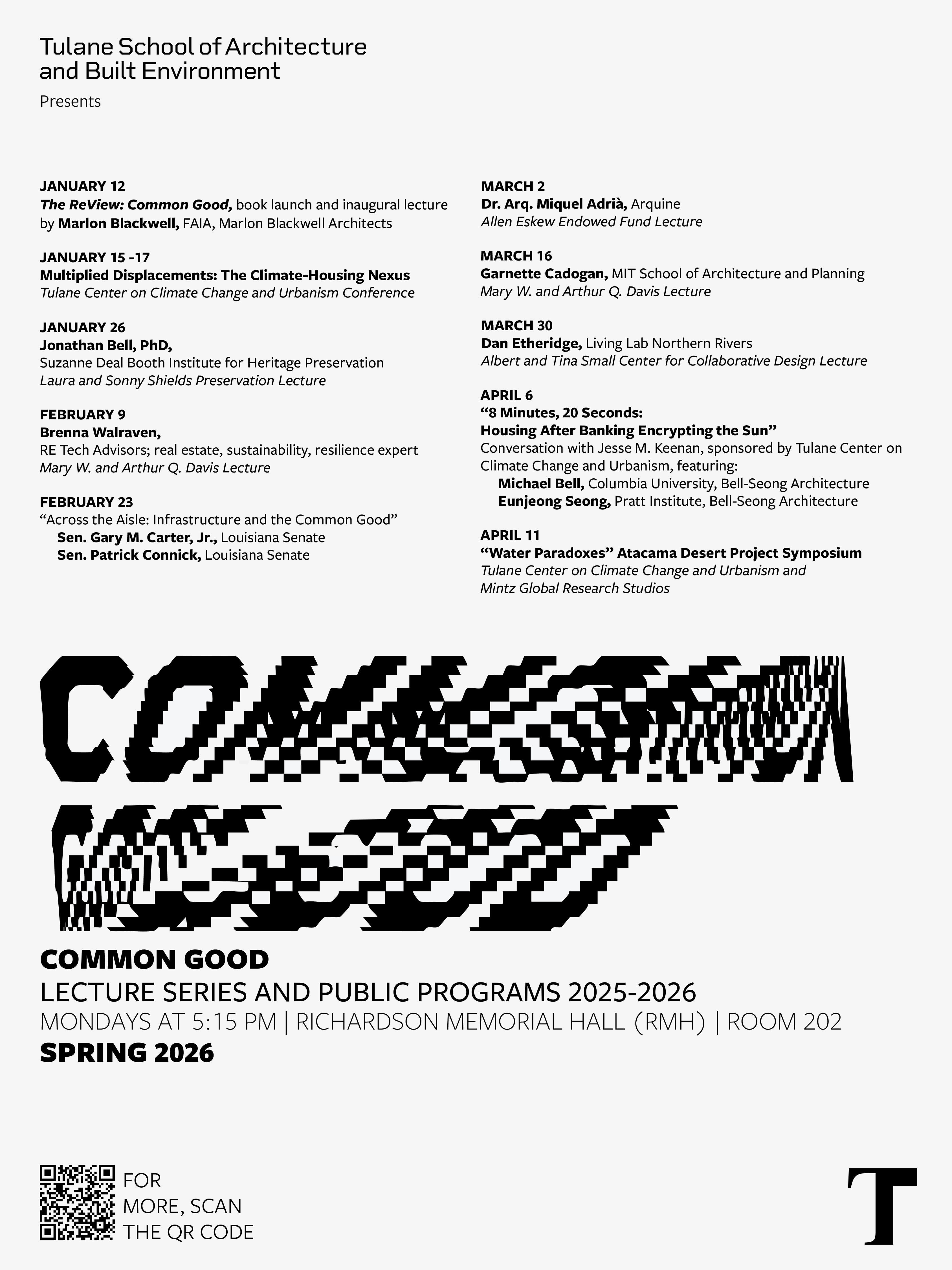 Get Lectured: Tulane University, Spring '26 | News | Archinect
