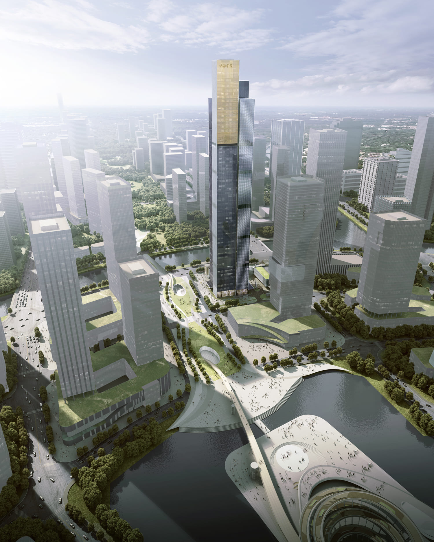 323-meter landmark reflects steep mountains in Changsha | Aedas | Archinect
