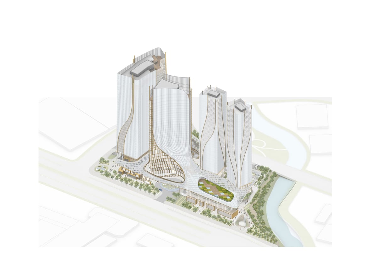 UNStudio designs a new four tower mixed-use scheme in Hangzhou, China | News | Archinect