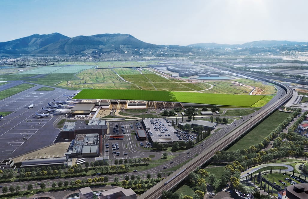 Rafael Viñoly Architects designs vineyard atop an airport terminal in ...