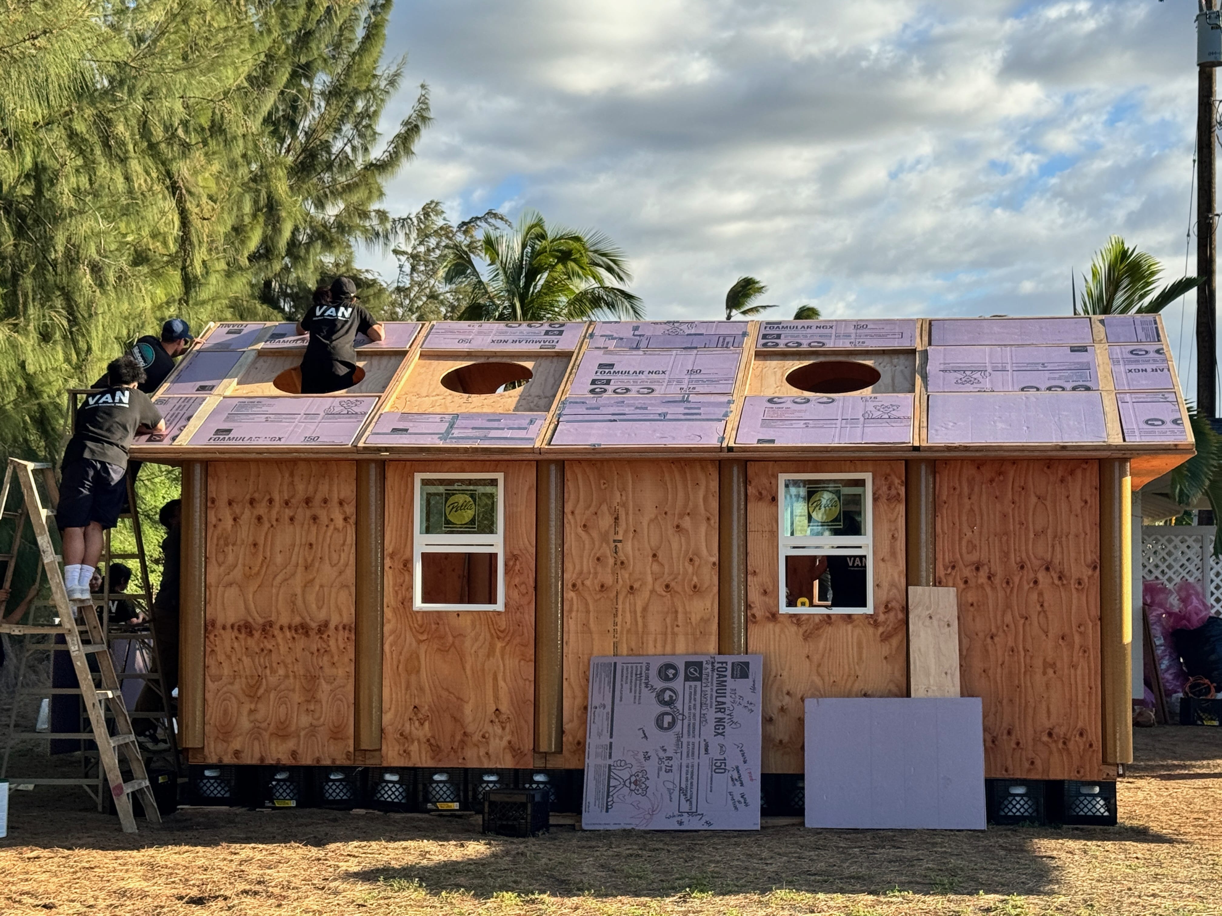 Shigeru Ban team constructs Paper Log House prototype in wildfire ...