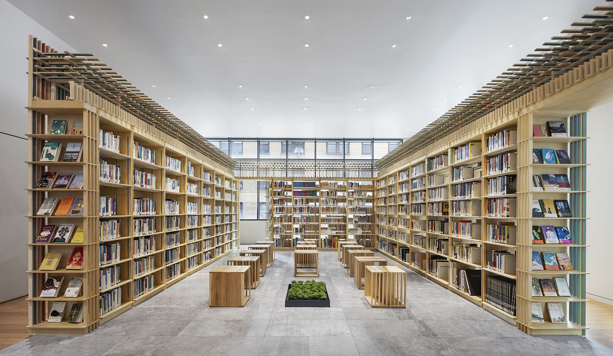 Korean Cultural Center New York Library Praxes Archinect