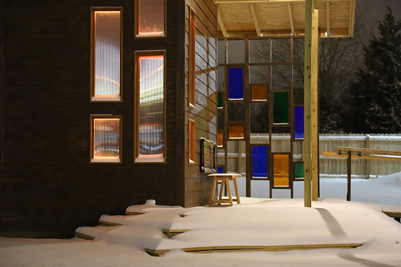 Drury architecture students build homeless shelter that plays on light ...
