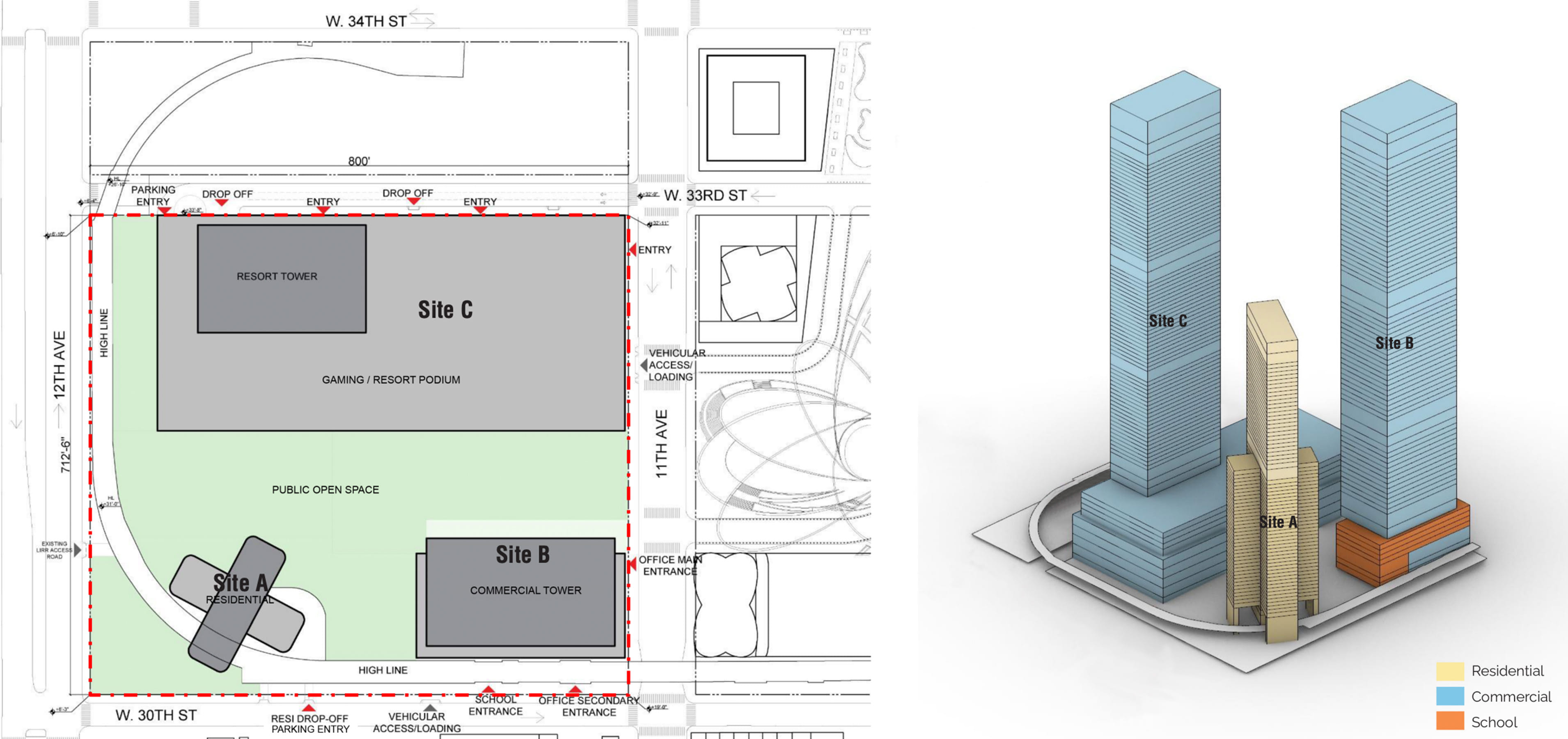 Plans revealed for Hudson Yards Phase Two with several towers and a ...