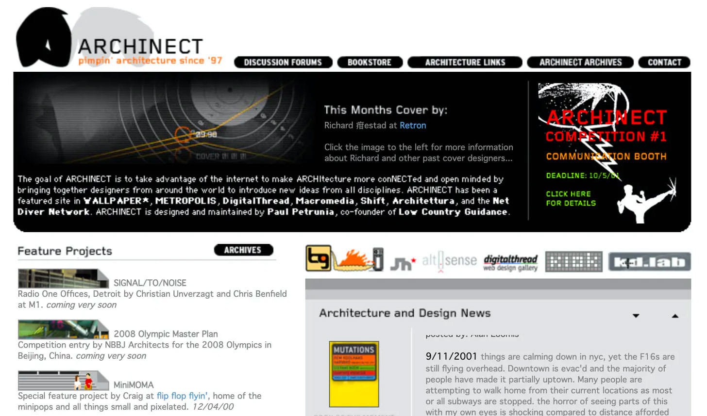 A look back at Archinect on September 11th, 2001 | News | Archinect