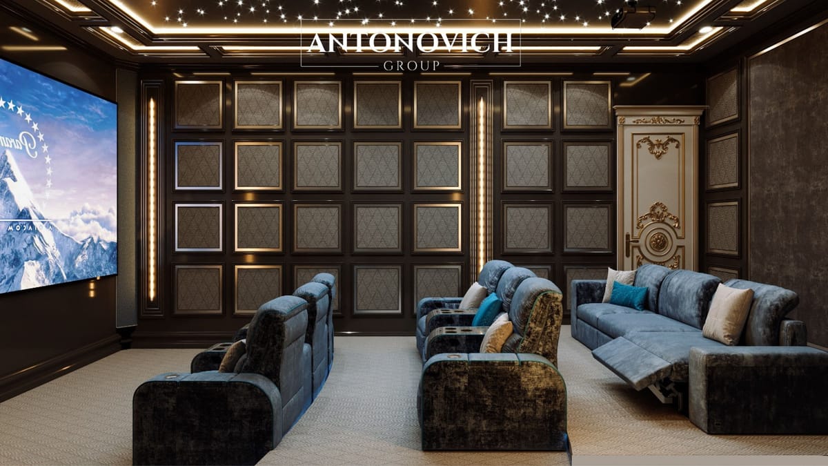 Home Cinema Interior Design and Fit-out Execution | Luxury Antonovich ...