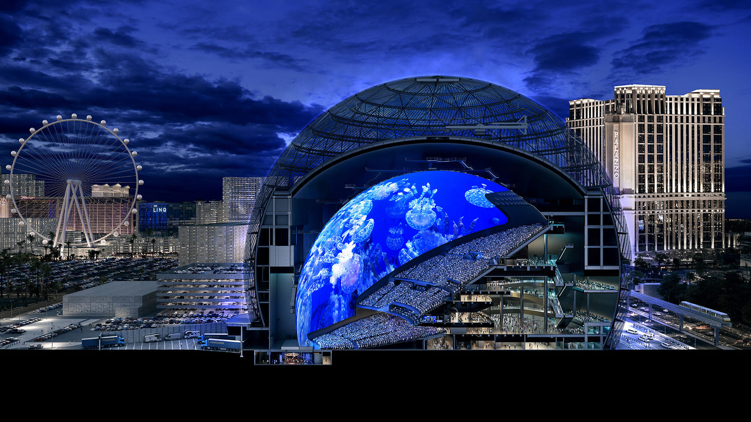 Take a look inside the Las Vegas Sphere's interior and lighting designs ...