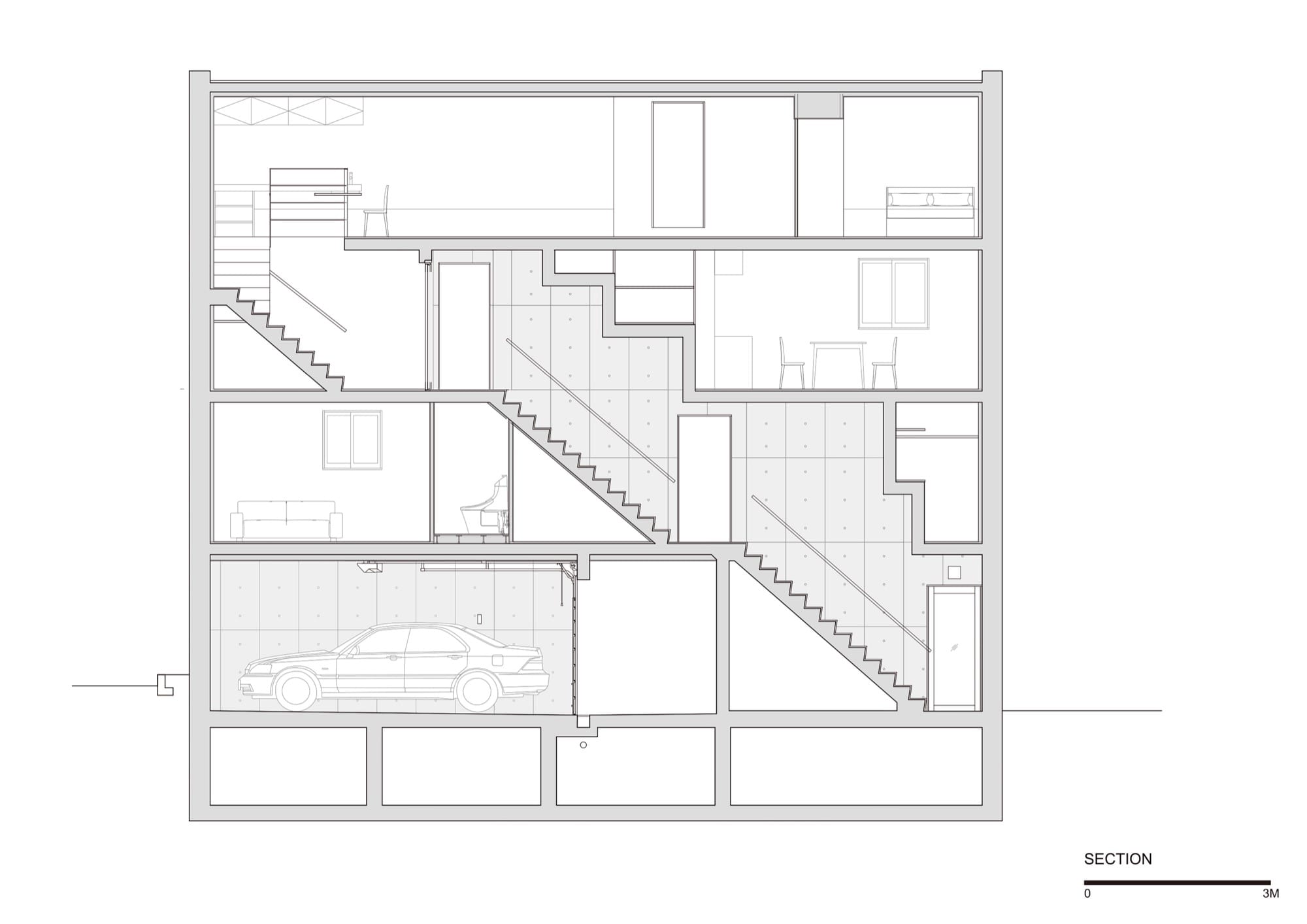 Minimalist concrete apartments fill a narrow site in Tokyo, designed by ...