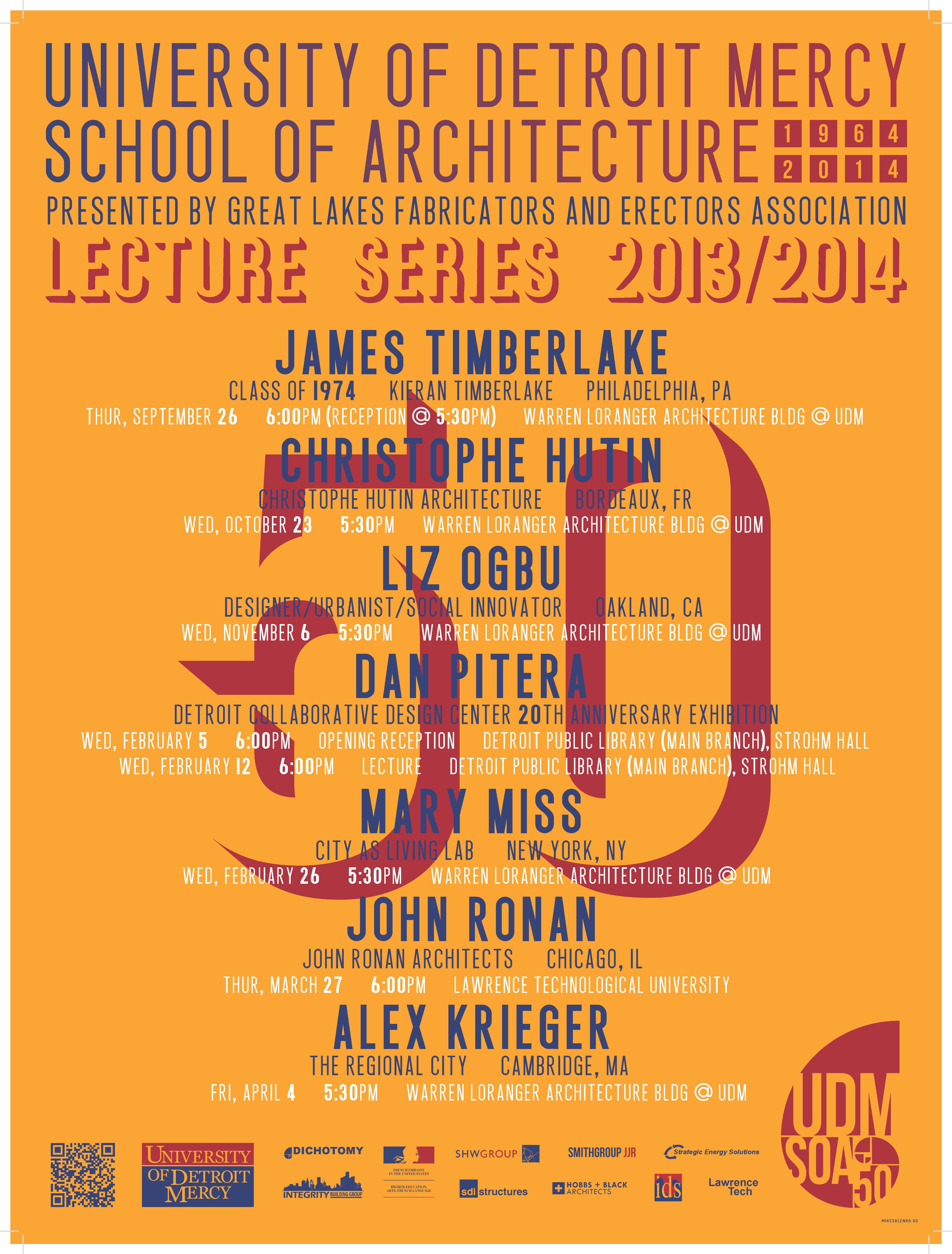 Get Lectured: University of Detroit Mercy, 2013-2014 | News | Archinect