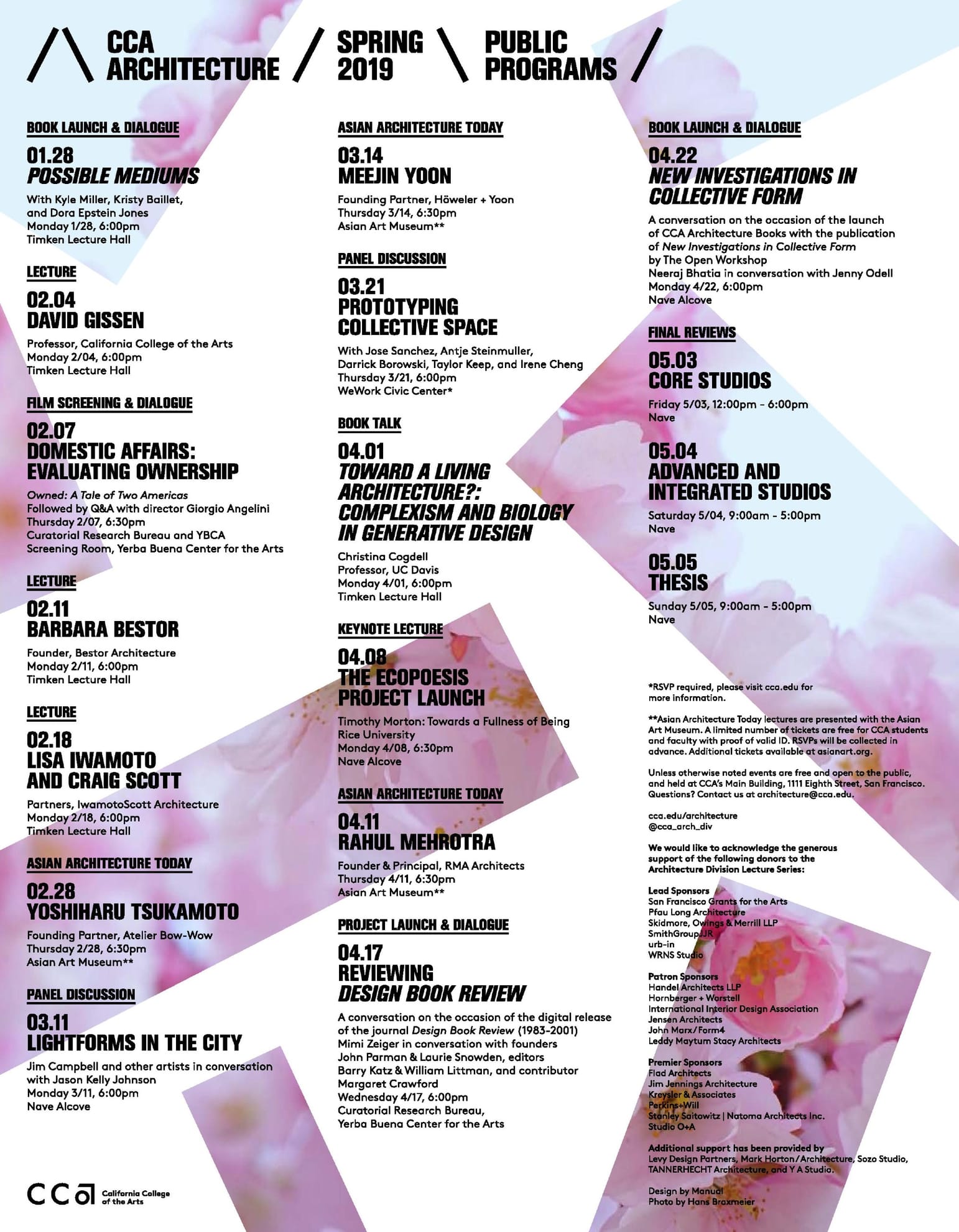 The most popular Spring '19 architecture school lecture poster is ...