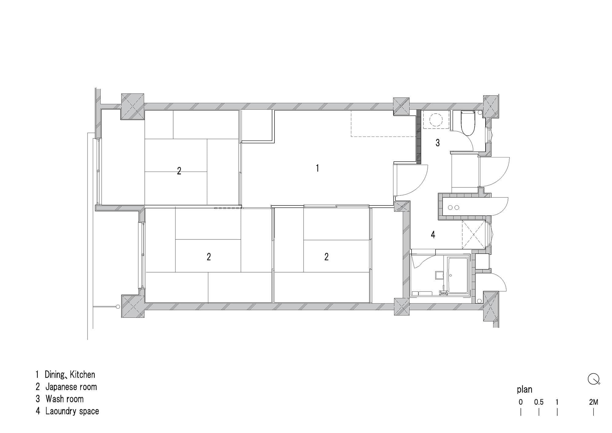 Fukagawa apartment | note architects | Archinect