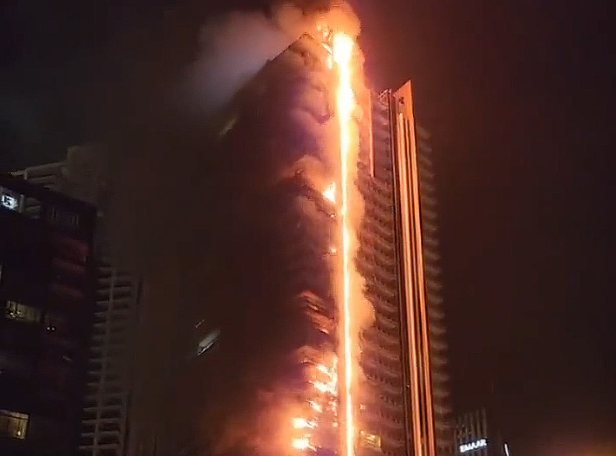 Cladding fire breaks out in 35-story Dubai apartment tower | News ...