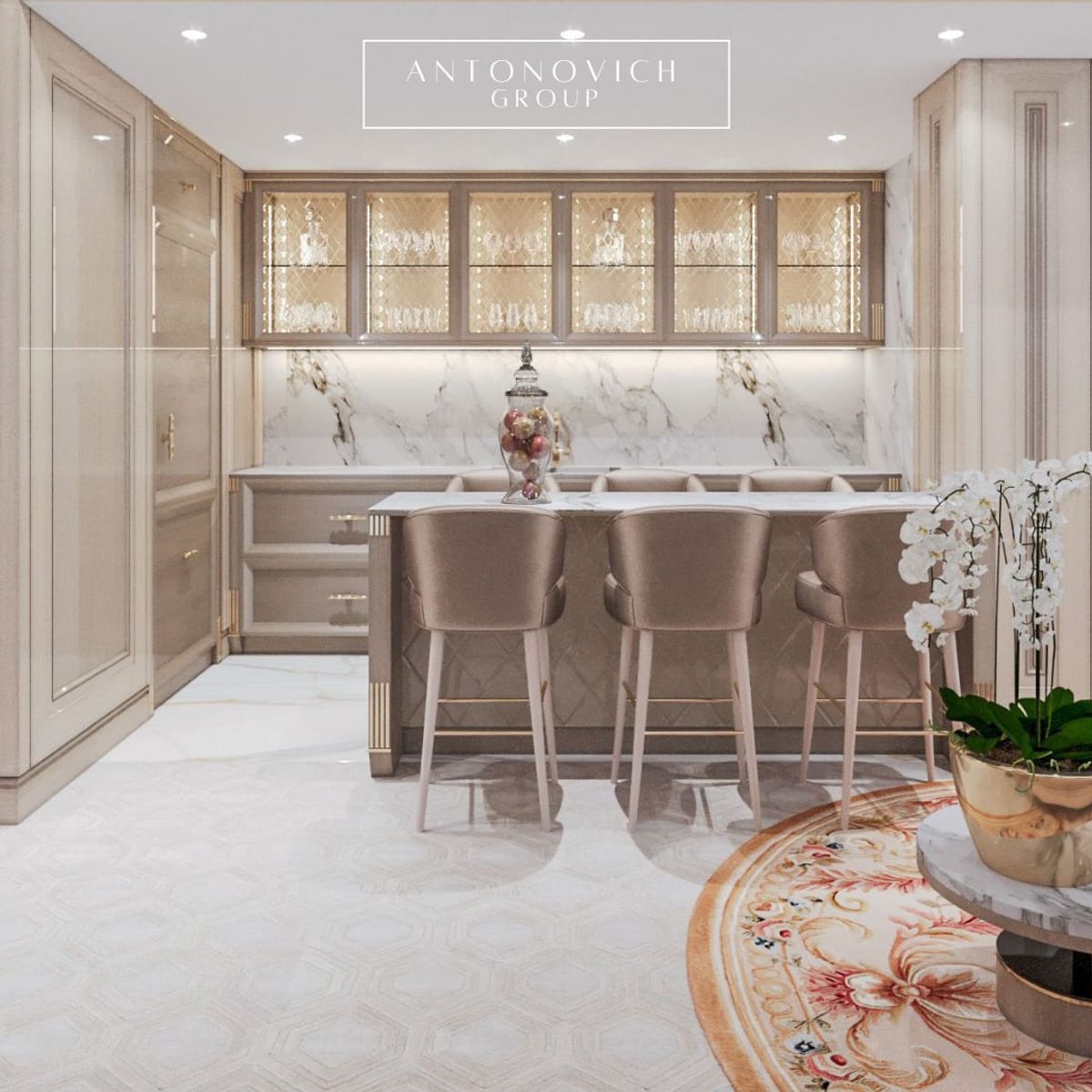 Elevated Elegance: Luxury Apartment Interior Design in Burj Khalifa | Luxury Antonovich Design ...