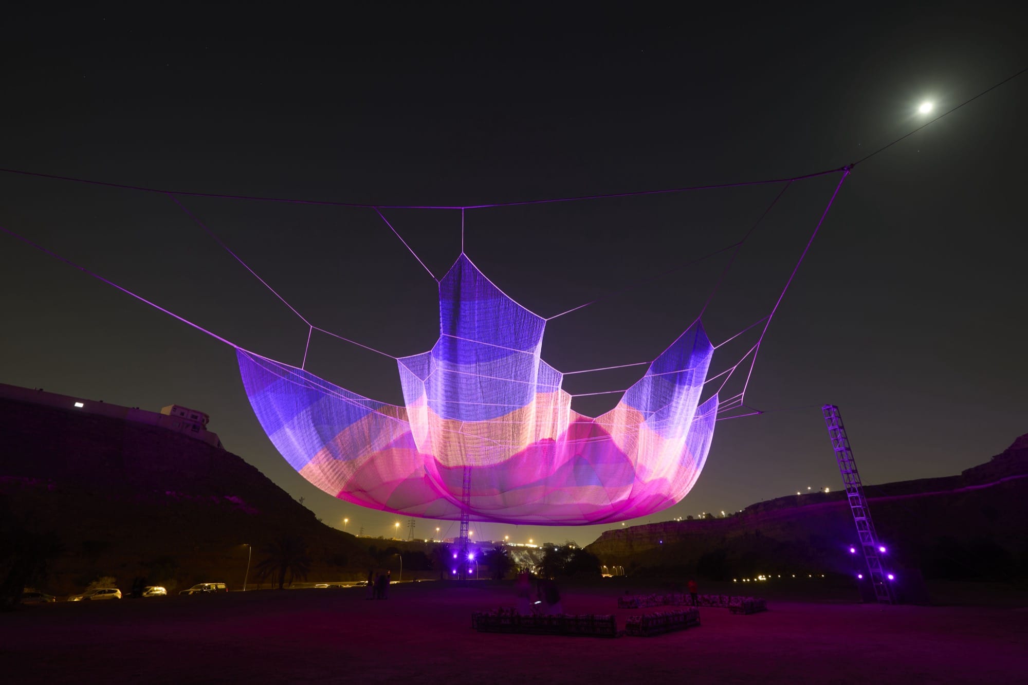 Janet Echelman completes rippling sculpture in Riyadh informed by ...