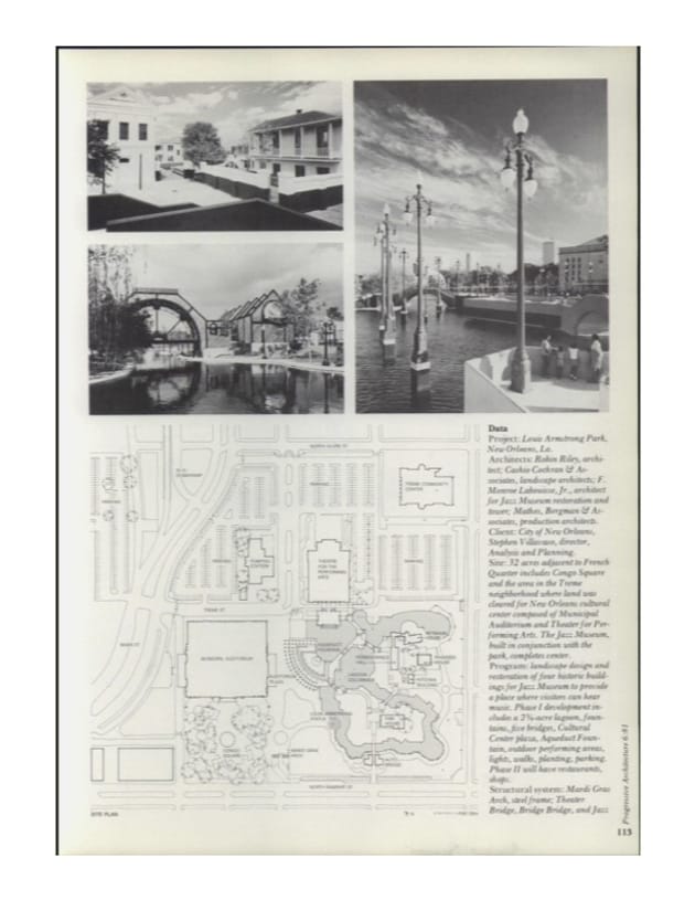 Progressive Architecture: Armstrong Park | William Rogan | Archinect