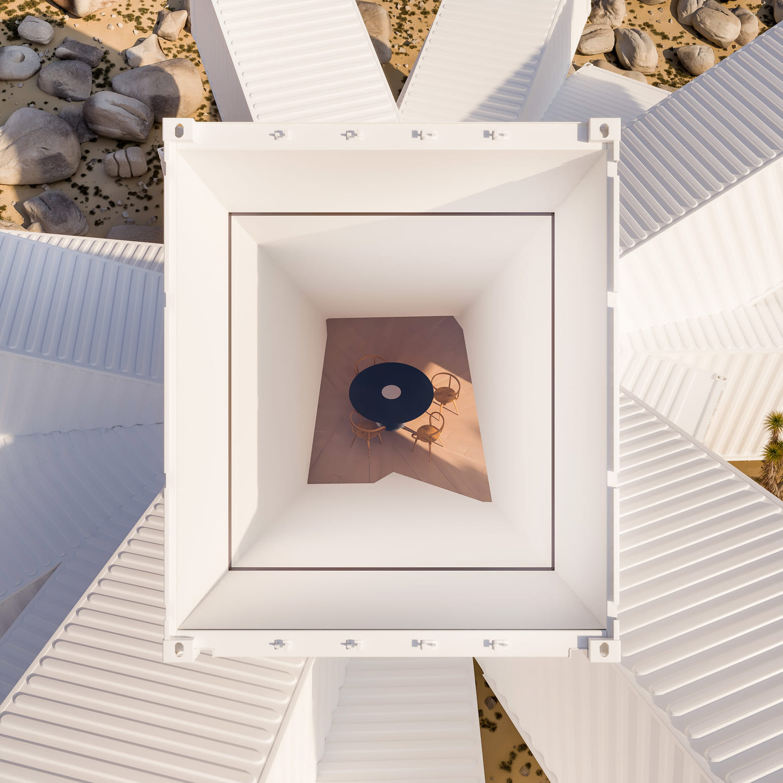 Iconic Joshua Tree "starburst" shipping container home is officially on ...