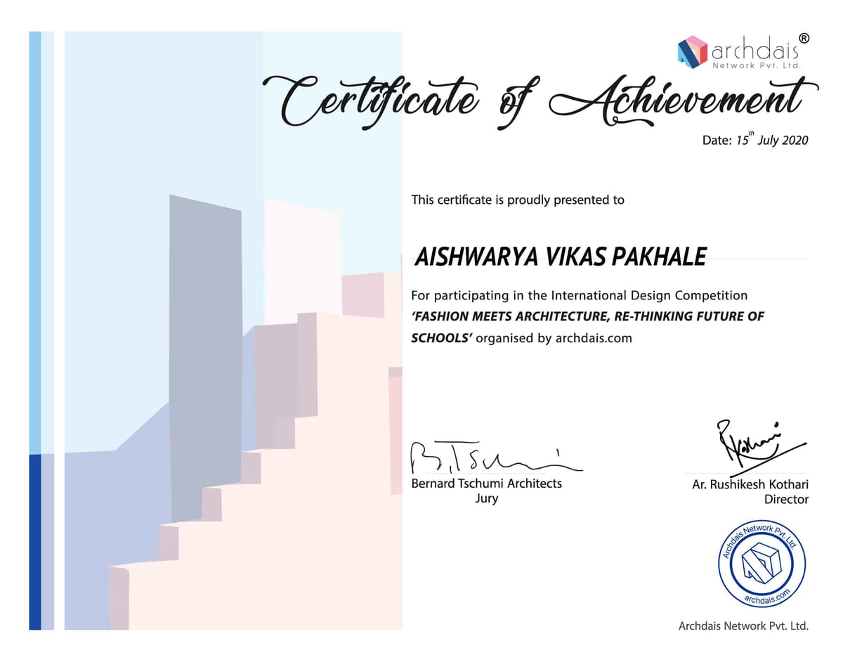 entry level designer | AISHWARYA VIKAS PAKHALE | Archinect