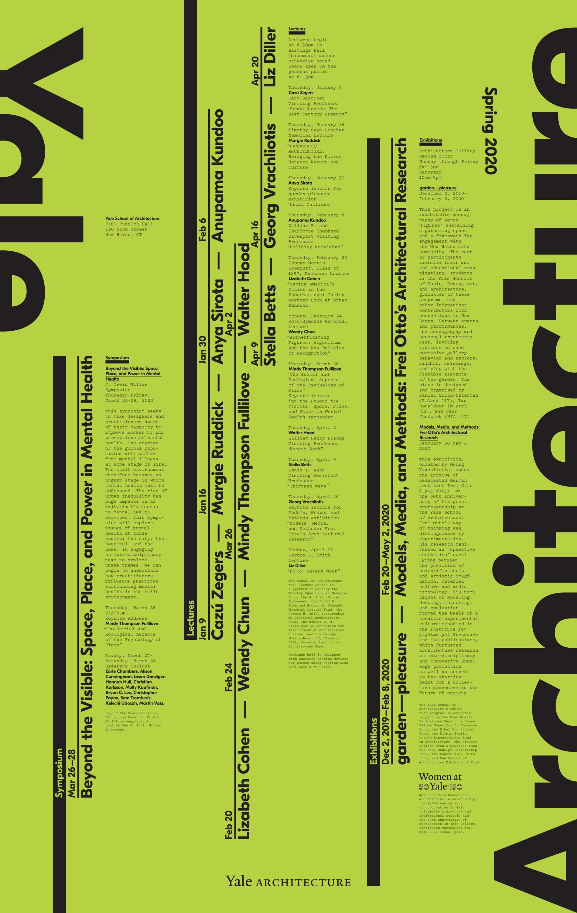 Get Lectured: Yale, Spring '20 | News | Archinect