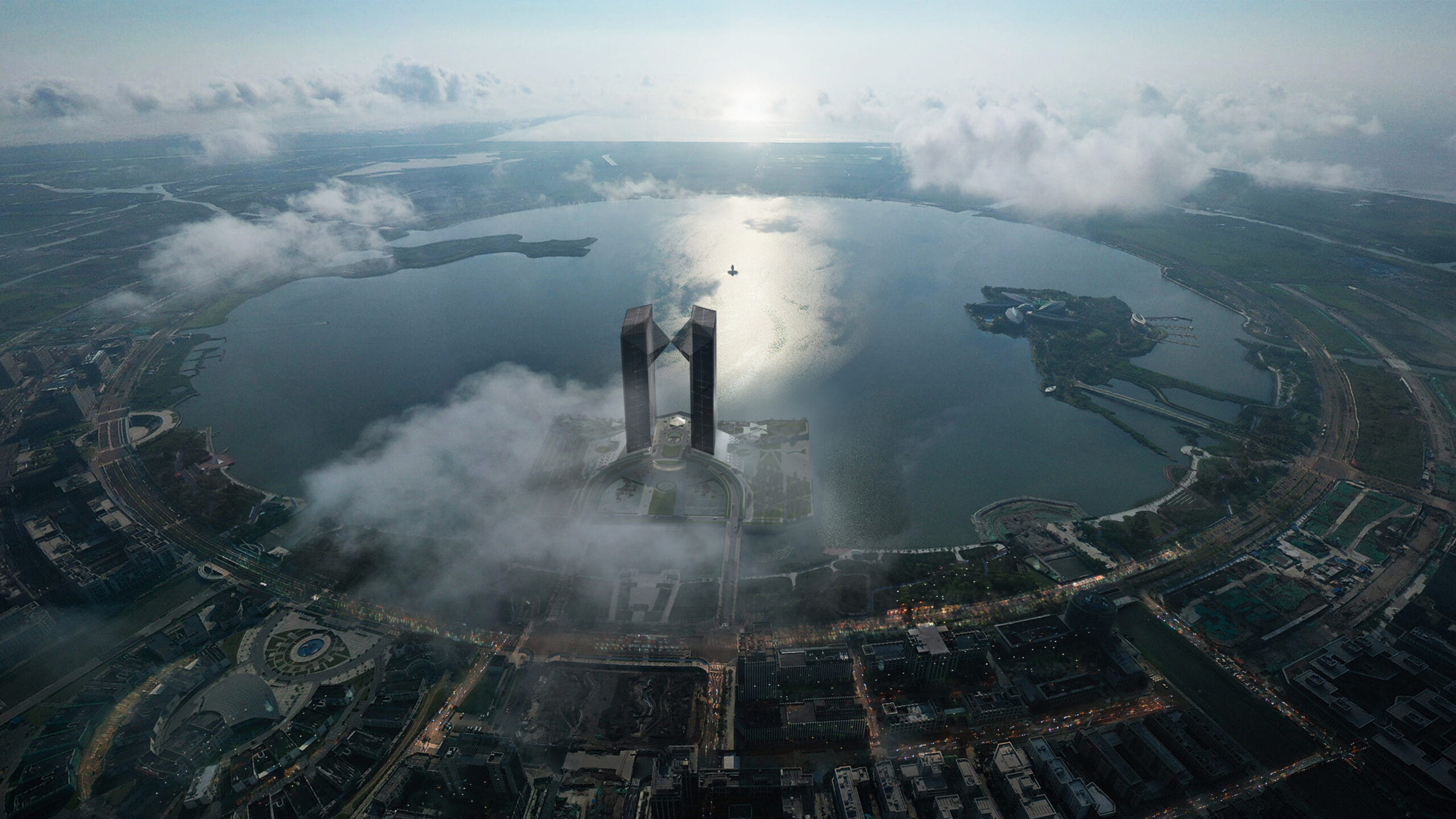 PEI Architects adds a new geometric gateway to the Shanghai Free Trade ...