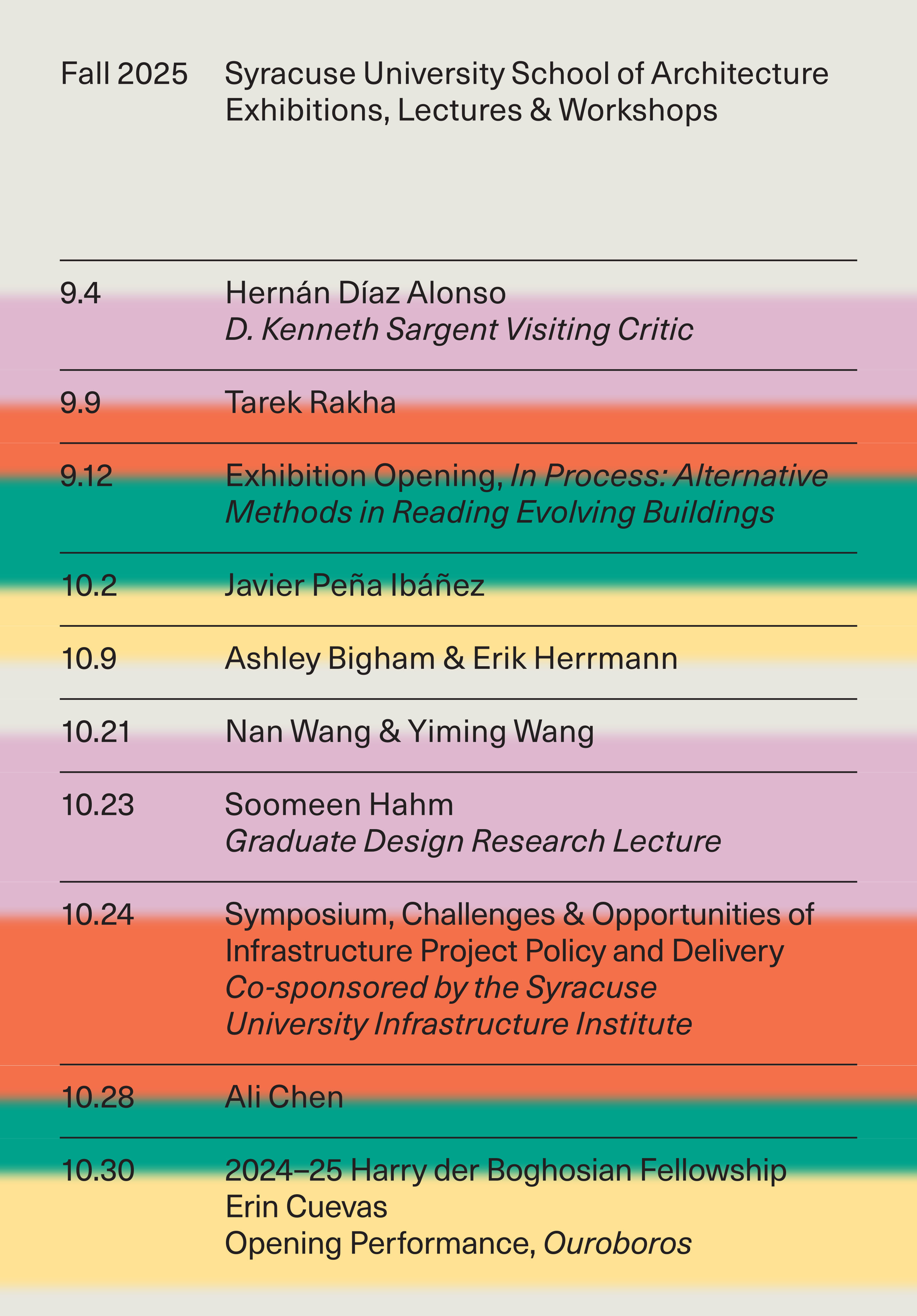 Get Lectured: Syracuse University, Fall '25 | News | Archinect