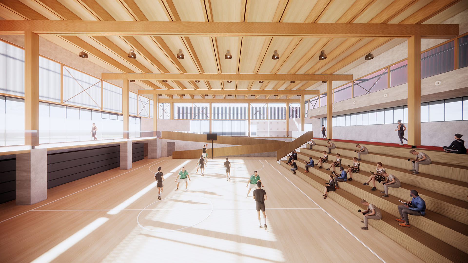 Jiaxin Junior High School gymnasium | YS SPACEDESIGN/ 97STUDIO | Archinect