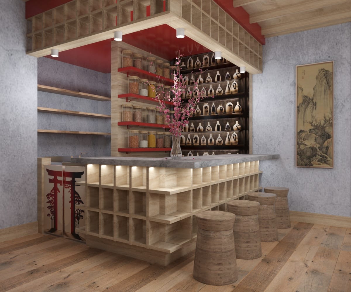 CHERRY BLOSSOM TEA ROOM | Experience design | Archinect