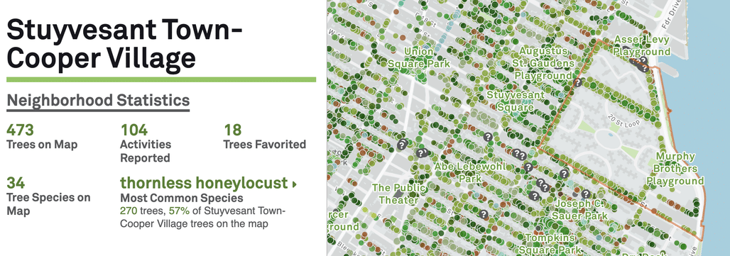 New York City’s interactive Tree Map offers live insights into over ...