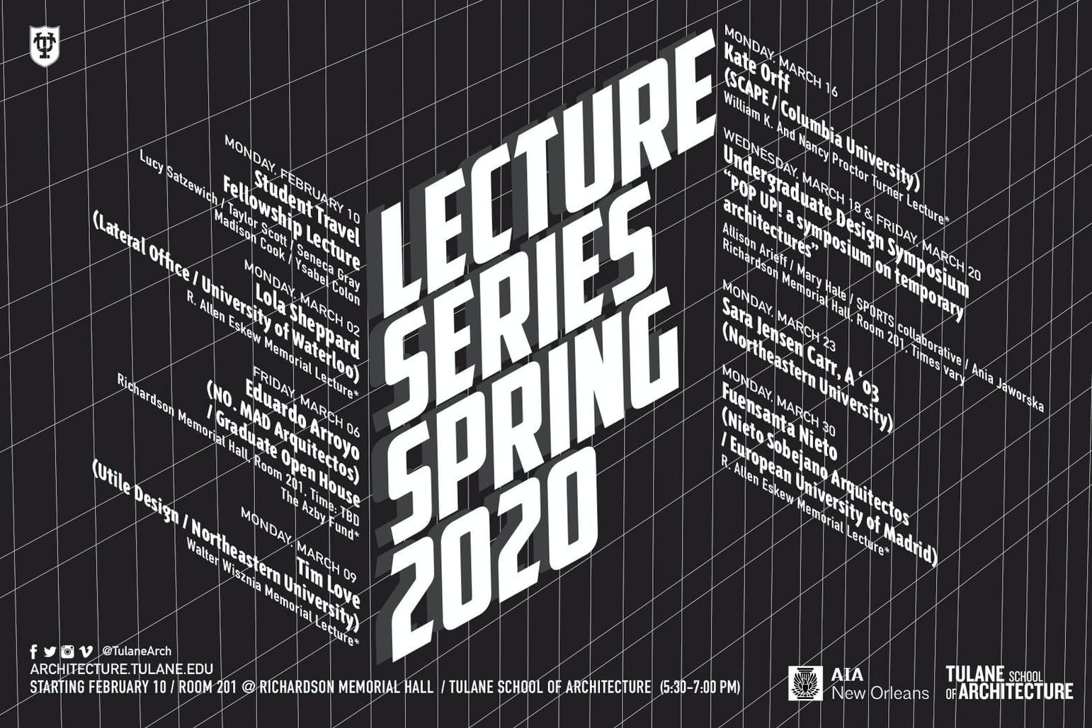 2020's most popular architecture school lecture poster on Archinect is ...