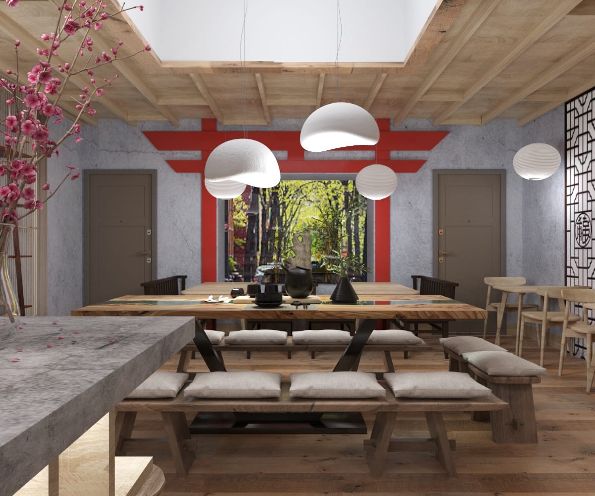 CHERRY BLOSSOM TEA ROOM | Experience design | Archinect