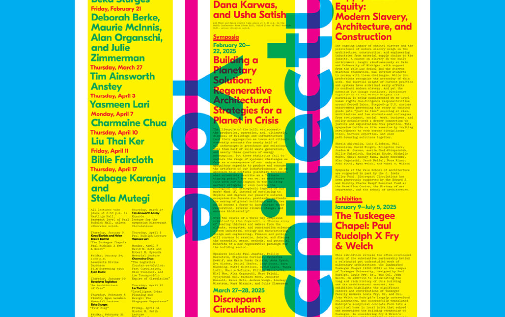 Get Lectured: Yale University, Spring '25 | News | Archinect