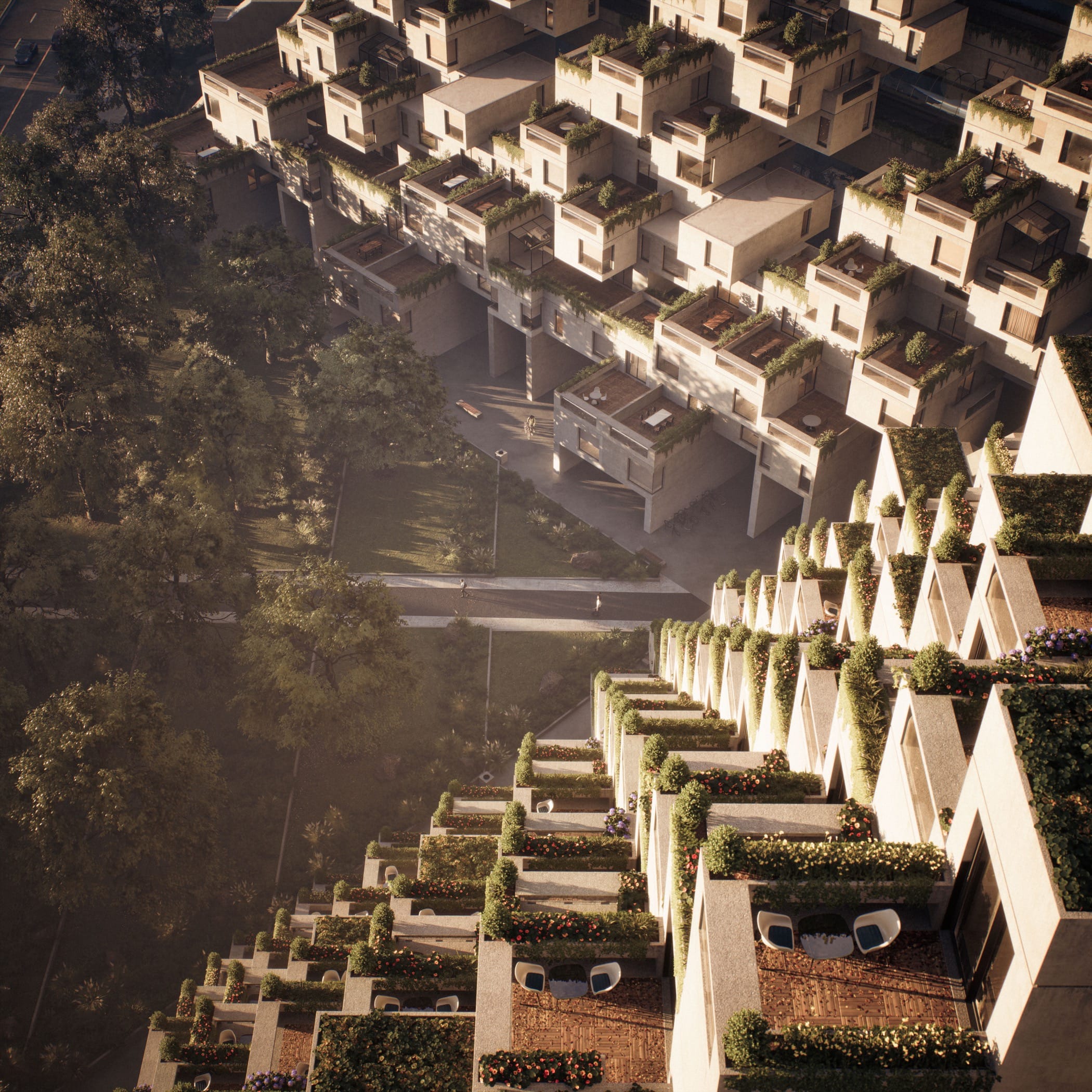 Habitat 67’s original vision recreated in Unreal Engine by Safdie ...