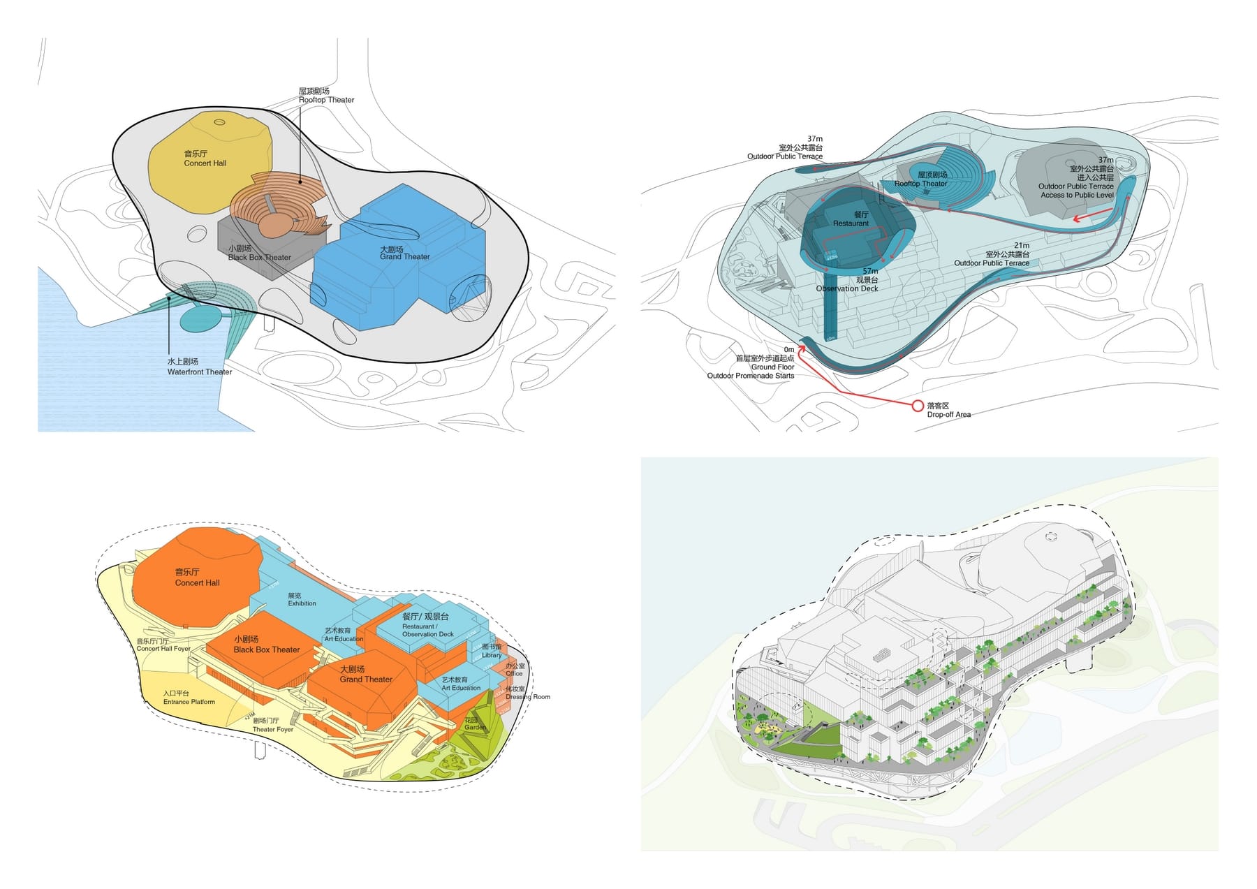 OPEN Unveils Design for Yichang Grand Theater, A Partially Floating ...